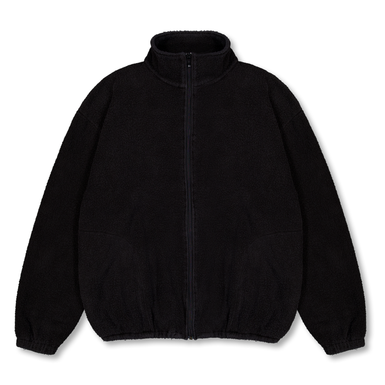 COMOLI Fleece Zip Jacket Fade Black | Nitty Gritty